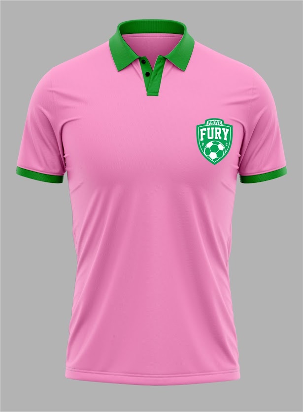 Polo Shirt (Man, Pink-Green) | Provo Fury FC